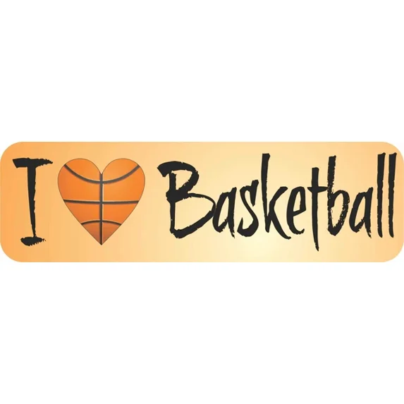 DOPASTICKER I Love Basketball Sticker Phone Sticker, Latop Sticker ...