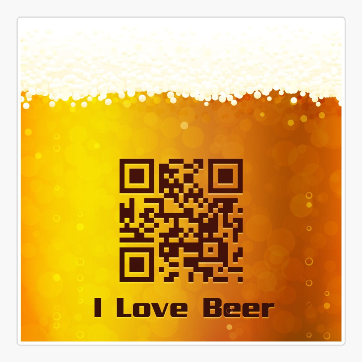 DOPASTICKER I Love Beer Background Sticker, Phone Sticker Car Stickers ...