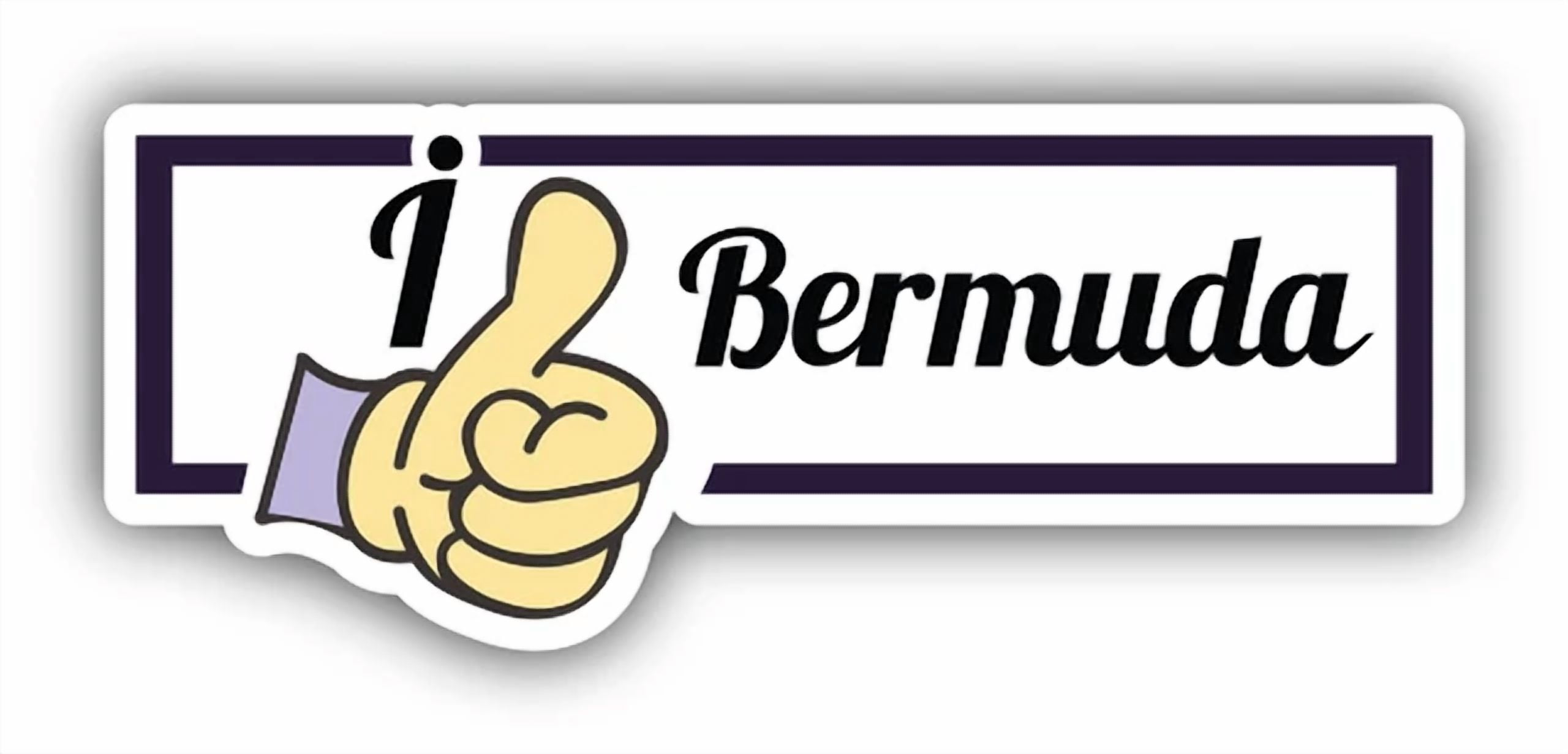 DOPASTICKER I Love Bermuda Thumb Up Sticker Car Phone Decal Water ...