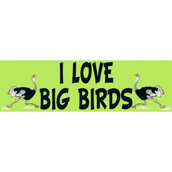 DOPASTICKER I Love Big Birds Sticker Phone Sticker, Latop Sticker ...
