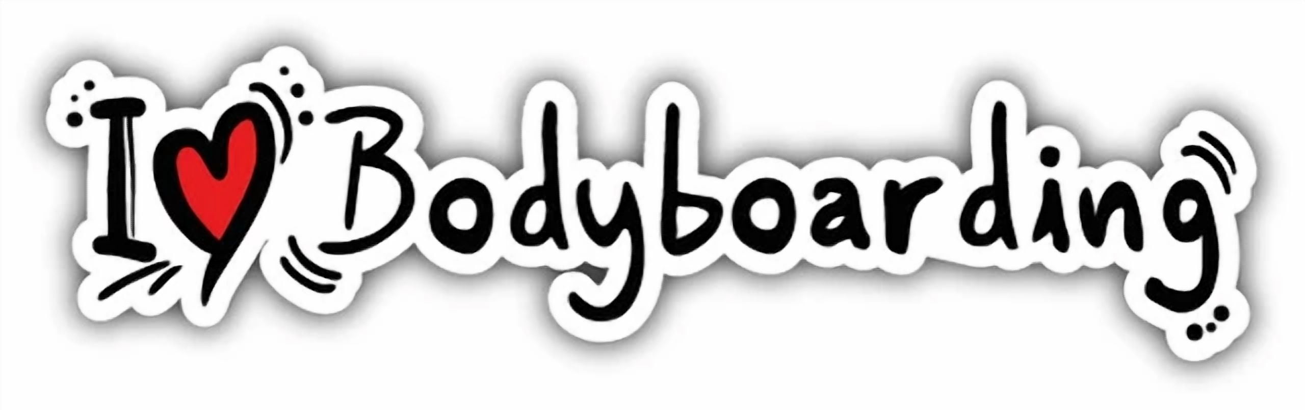 DOPASTICKER I Love Bodyboarding Sticker Decal Phone Decal Water Bottle ...
