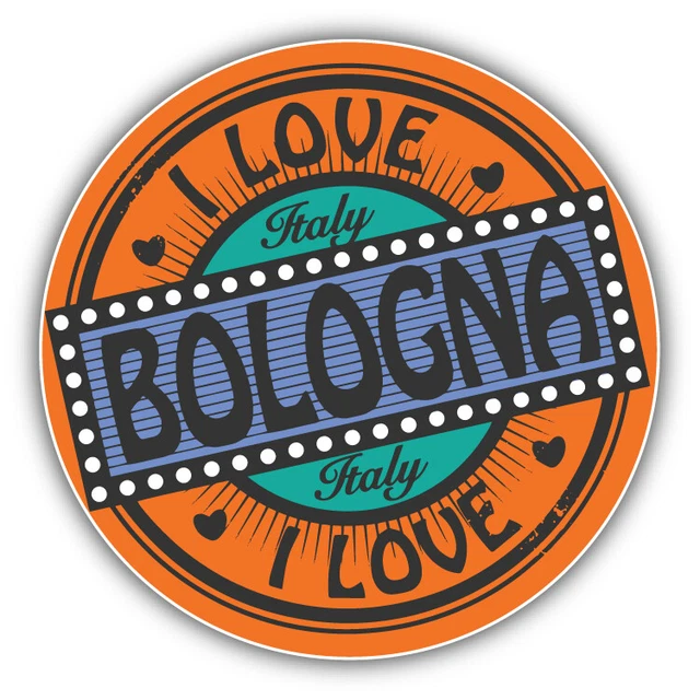 DOPASTICKER I Love Bologna Italy Travel Label Sticker Decal Phone Decal ...