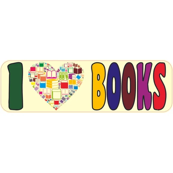 DOPASTICKER I Love Books Sticker Phone Sticker, Latop Sticker, Lover ...