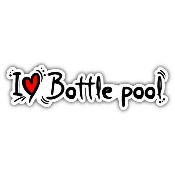 DOPASTICKER I Love Bottle Pool Sticker Decal Phone Decal Water Bottle ...