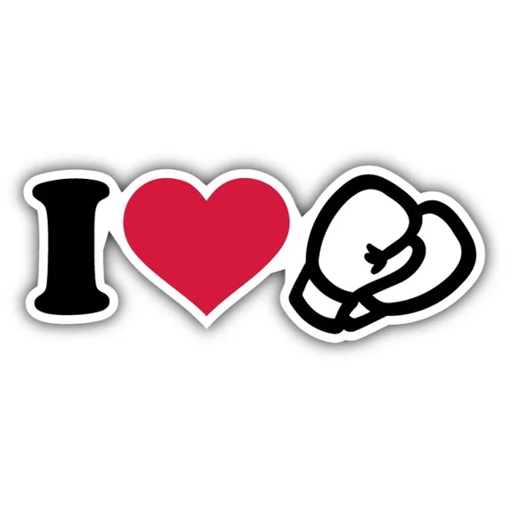 DOPASTICKER I Love Boxing Sticker Decal Phone Decal Water Bottle ...