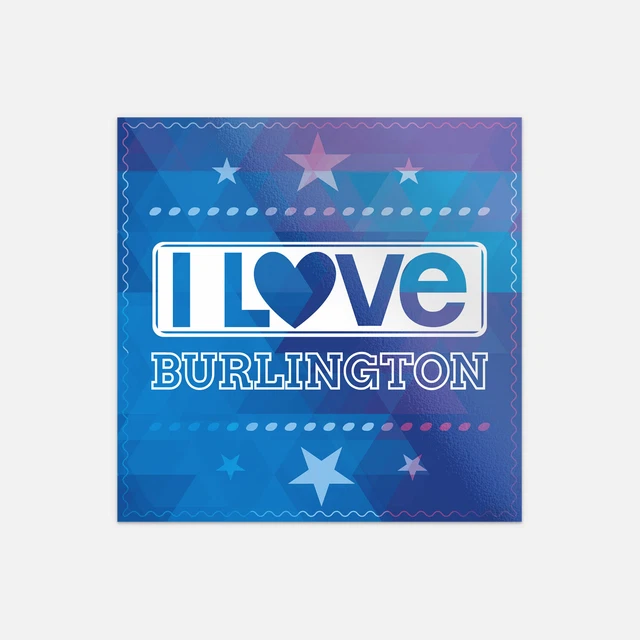 DOPASTICKER I Love Burlington City United States Sticker Decal Phone ...
