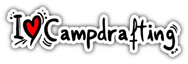 DOPASTICKER I Love Campdrafting Sticker Decal Phone Decal Water Bottle ...