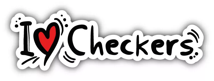 DOPASTICKER I Love Checkers Car Bumper Sticker Decal Gift You ...