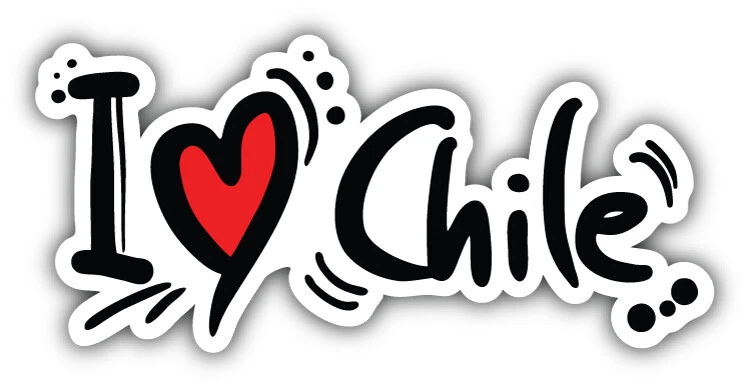 DOPASTICKER I Love Chile Art Decor Car Bumper Sticker Decal Gift You ...