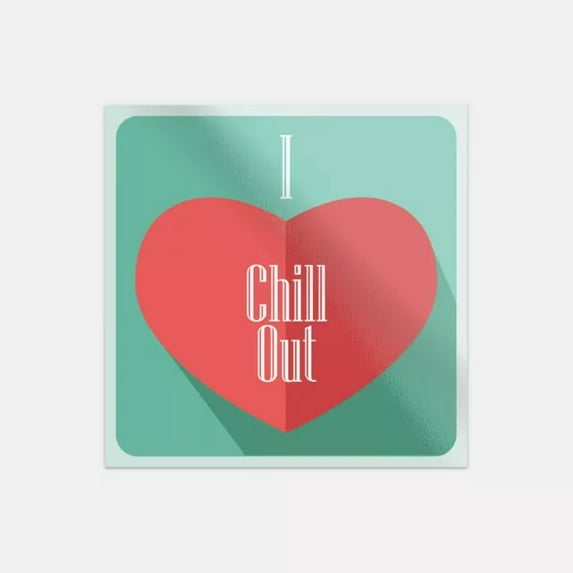 DOPASTICKER I Love Chill Out Heart Music Sticker Decal Phone Decal ...