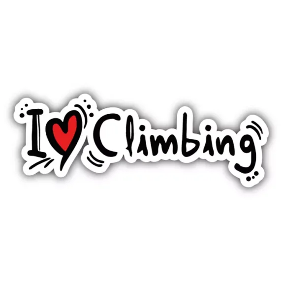DOPASTICKER I Love Climbing Slogan Sticker Decal Phone Decal Water ...