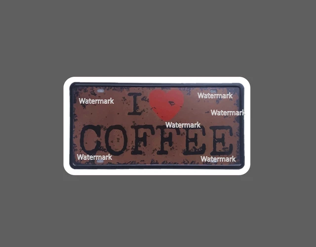 DOPASTICKER I Love Coffee Sticker Caffeine Sticker Phone Sticker, Latop ...
