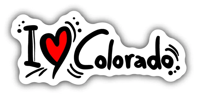 DOPASTICKER I Love Colorado Travel Car Sticker Phone Decal Water Bottle ...