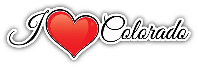 DOPASTICKER I Love Colorado Usa Travel Car Sticker Phone Decal Water ...