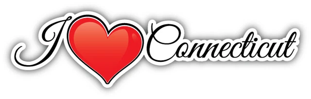 DOPASTICKER I Love Connecticut Usa Travel Car Sticker Phone Decal Water ...