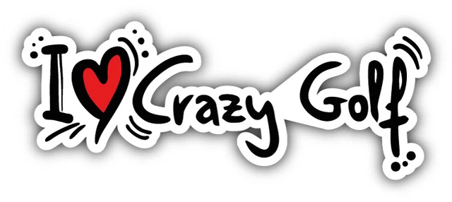 DOPASTICKER I Love Crazy Golf Sticker Decal Phone Decal Water Bottle ...