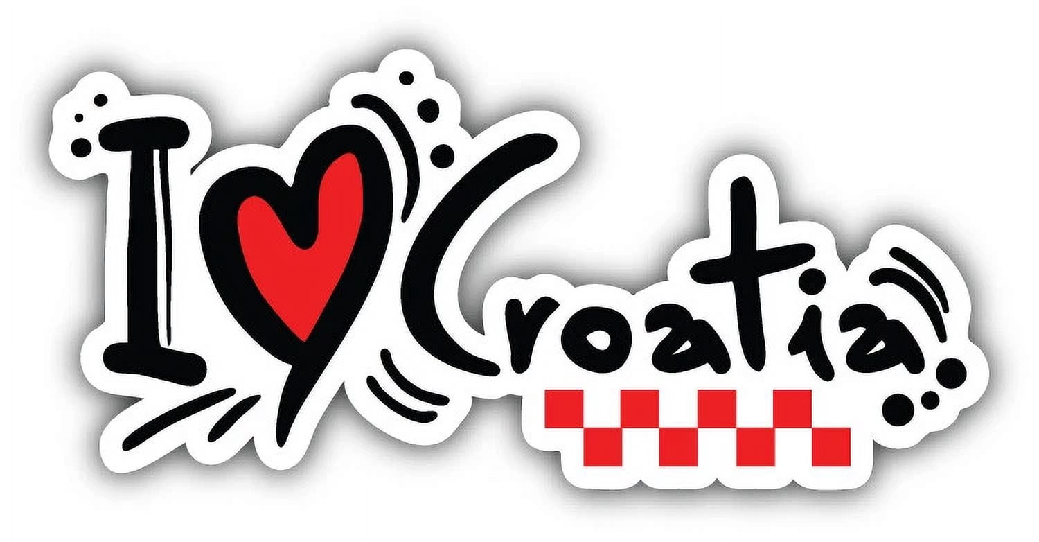 DOPASTICKER I Love Croatia Car Bumper Sticker Decal Gift You ...