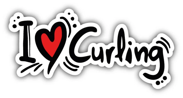 DOPASTICKER I Love Curling Sticker Decal Phone Decal Water Bottle ...