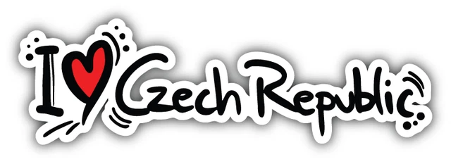 DOPASTICKER I Love Czech Republic Slogan Sticker Decal 7'' Phone Decal ...