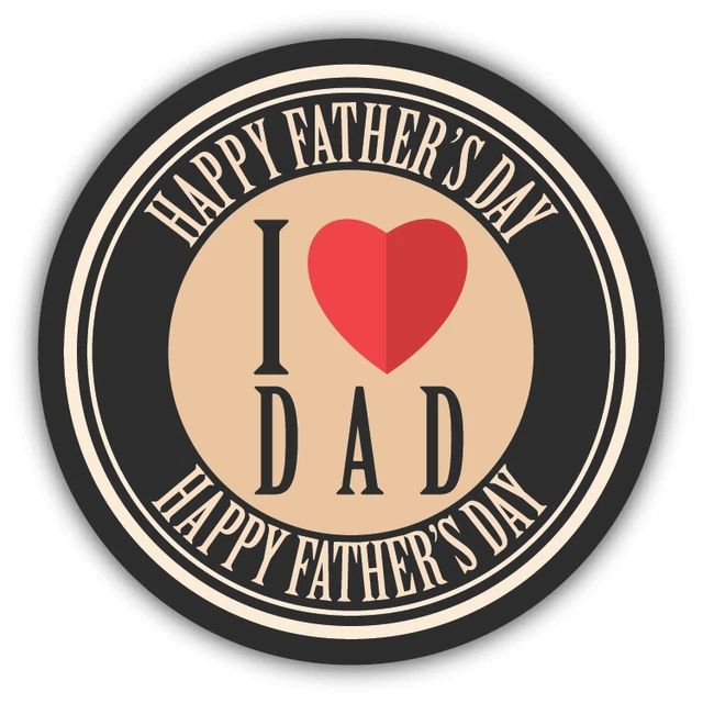 DOPASTICKER I Love Dad Heart Vintage Father'S Day Car Sticker Decal ...
