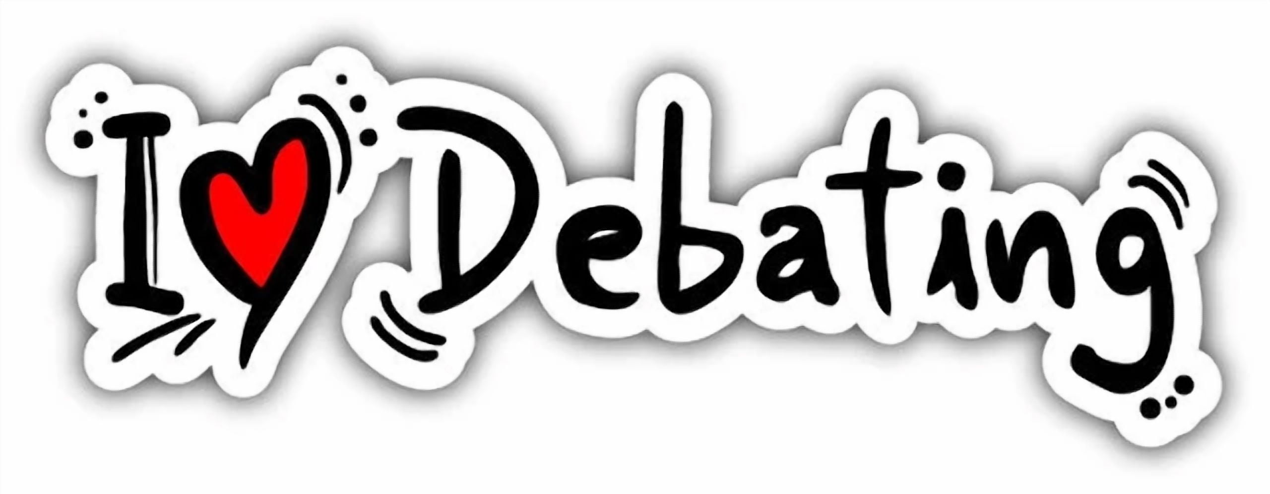 DOPASTICKER I Love Debating Sticker Decal Phone Decal Water Bottle ...
