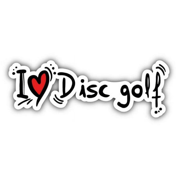 DOPASTICKER I Love Disc Golf Sticker Decal Phone Decal Water Bottle ...