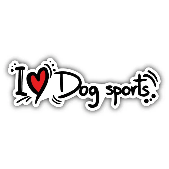 DOPASTICKER I Love Dog Sports Car Bumper Sticker Decal Gift You ...