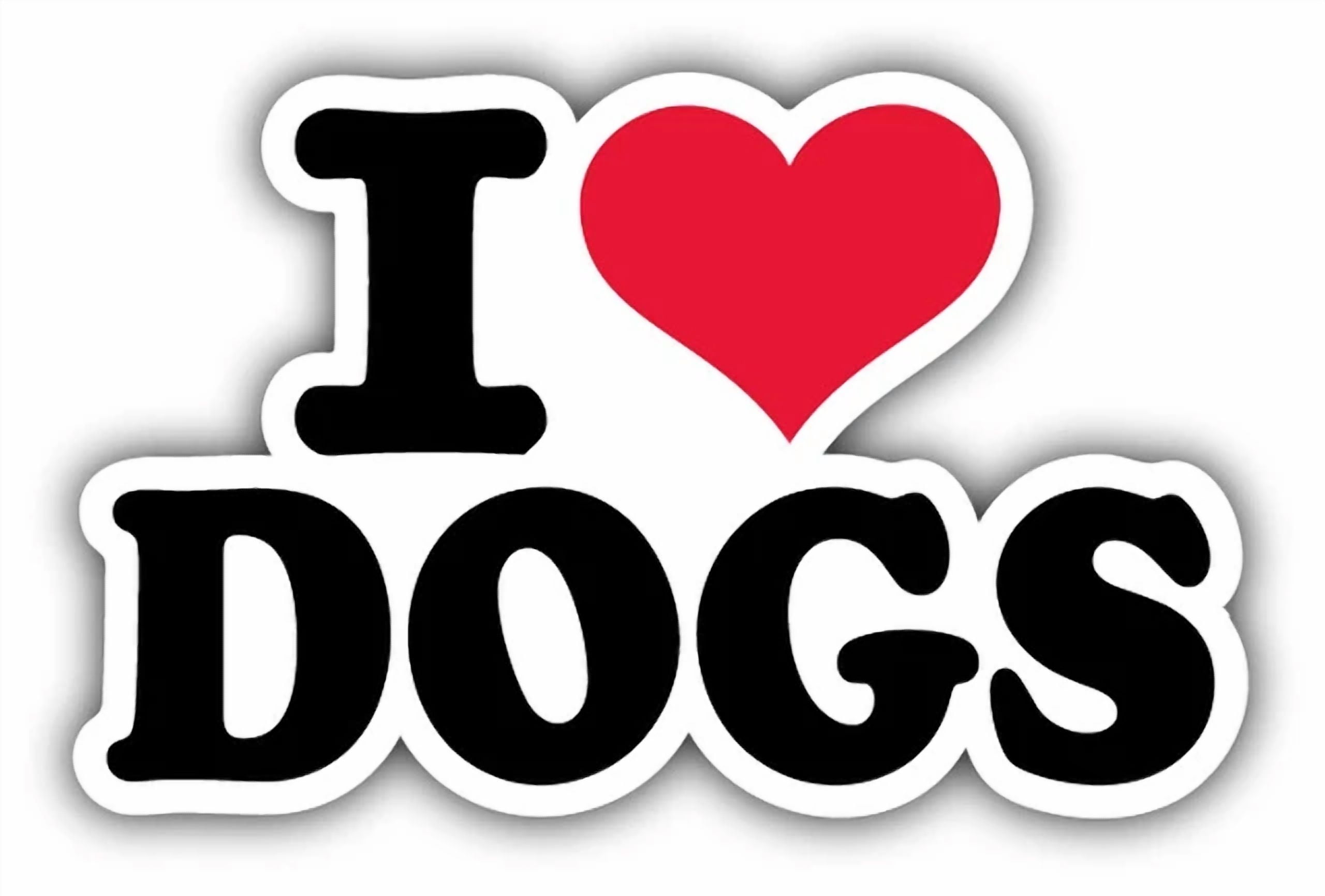 DOPASTICKER I Love Dogs Sticker Decal Phone Decal Water Bottle Stickers ...