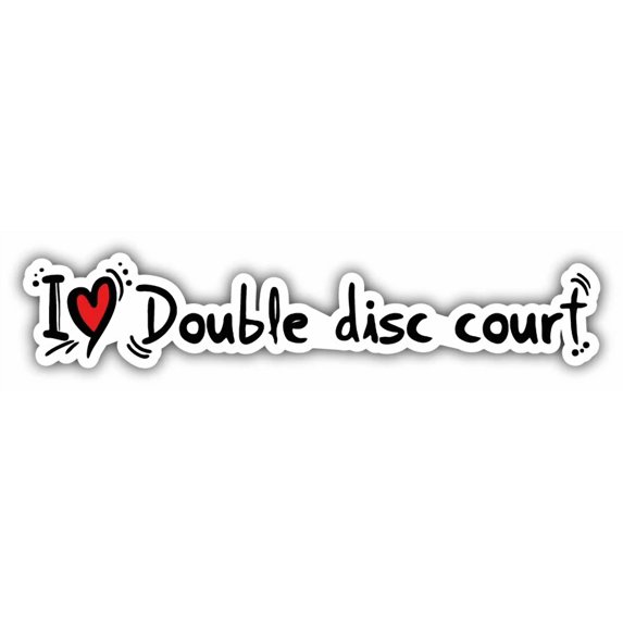 DOPASTICKER I Love Double Disc Court Car Bumper Sticker Decal Gift You ...