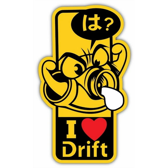 DOPASTICKER I Love Drift Sticker Decal Phone Decal Water Bottle ...