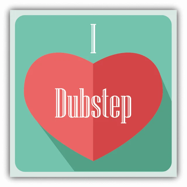 DOPASTICKER I Love Dubstep Heart Music Sticker Decal Phone Decal Water ...