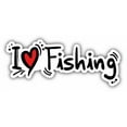 DOPASTICKER I Love Fishing Car Bumper Sticker Decal Gift You ...