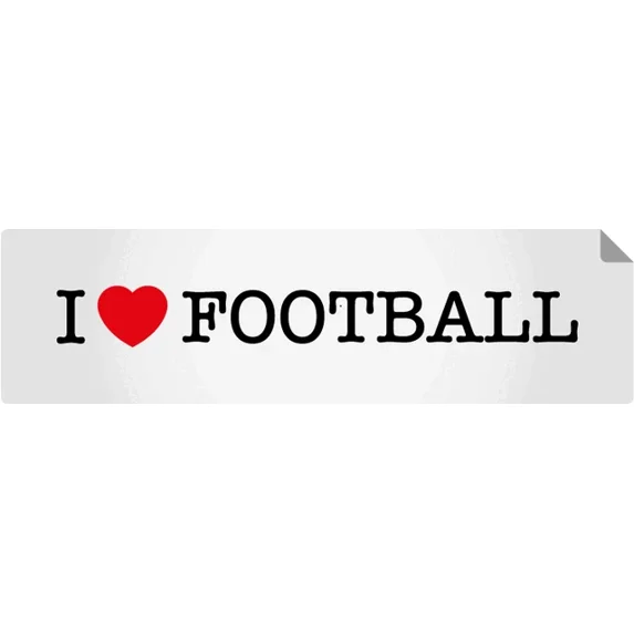 DOPASTICKER I Love Football Sticker Decal Phone Decal Water Bottle ...