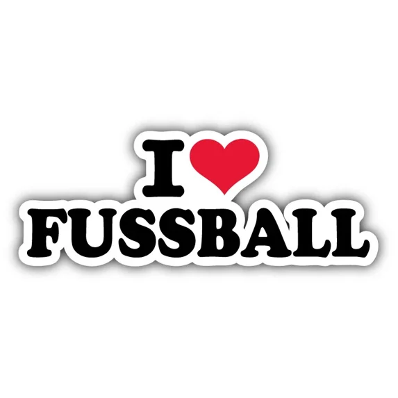 DOPASTICKER I Love Fussball Car Bumper Sticker Decal Gift You ...