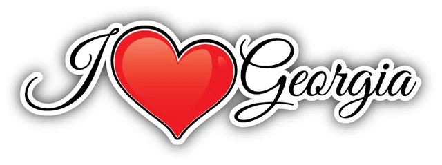 DOPASTICKER I Love Georgia Usa Travel Car Sticker Phone Decal Water ...
