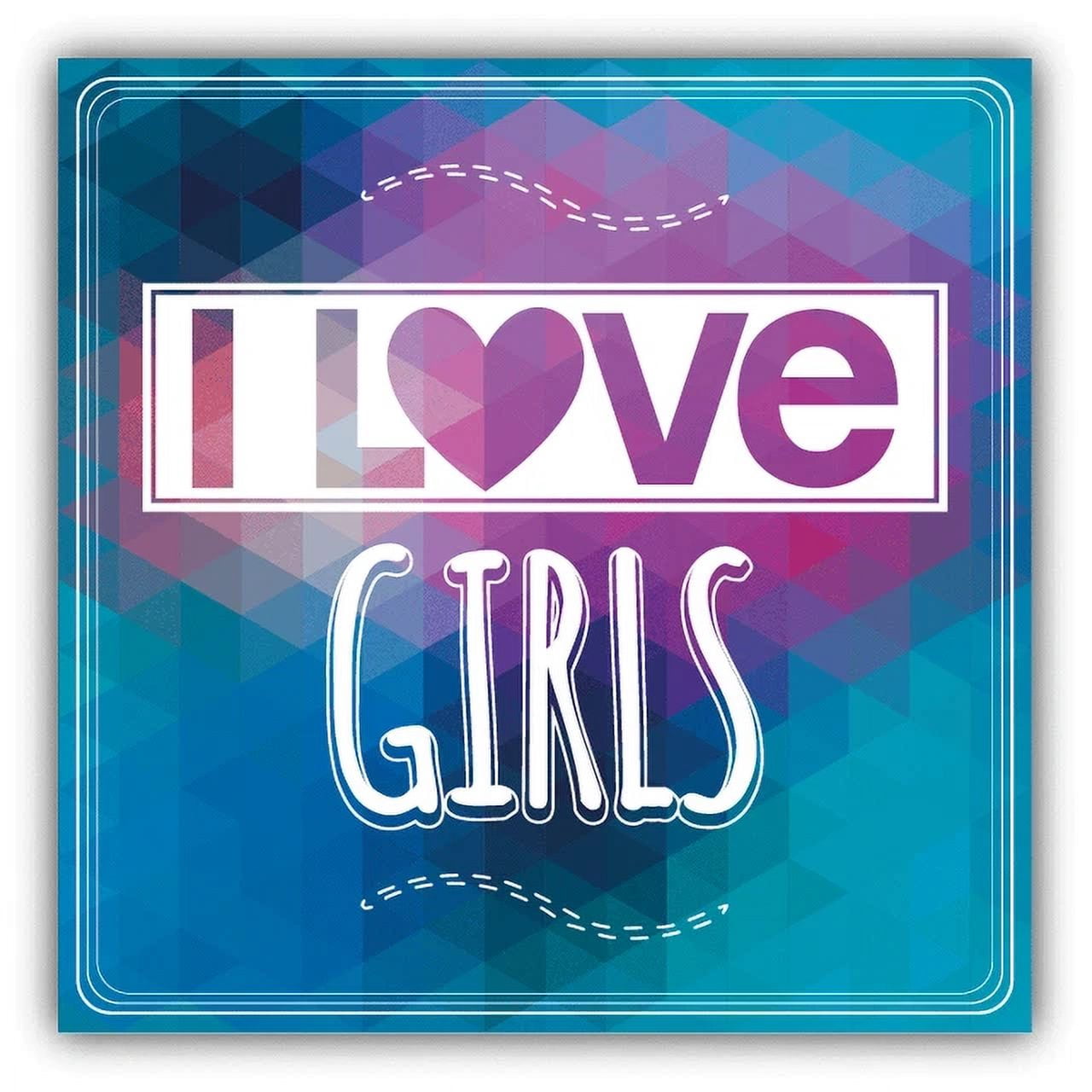 DOPASTICKER I Love Girls Car Sticker Decal Phone Decal Water Bottle ...