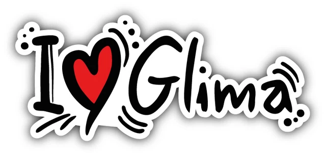 DOPASTICKER I Love Glima Sticker Decal Phone Decal Water Bottle ...
