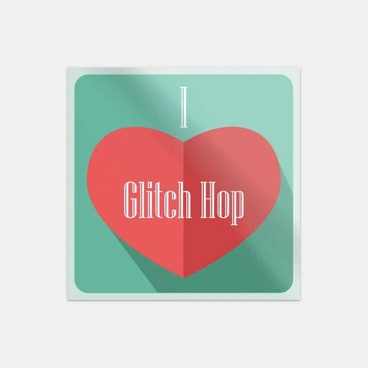 DOPASTICKER I Love Glitch Hop Heart Music Sticker Decal Phone Decal ...