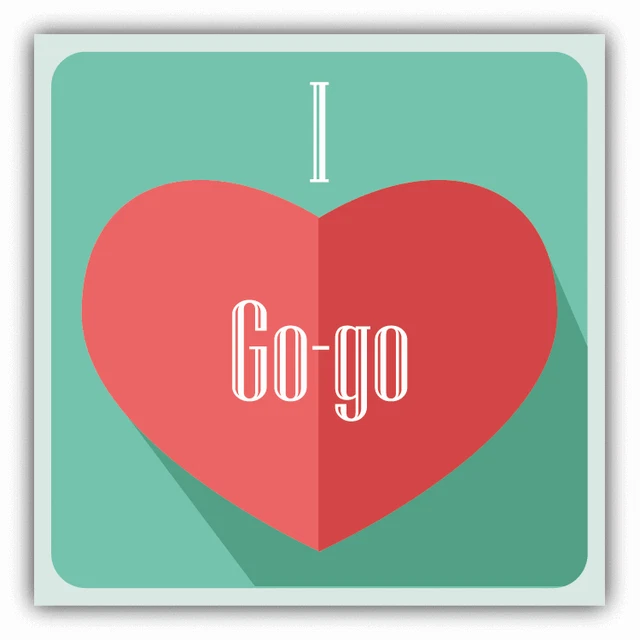 DOPASTICKER I Love Go-Go Heart Music Sticker Decal Phone Decal Water ...