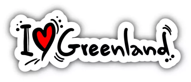DOPASTICKER I Love Greenland Travel Slogan Sticker Decal Phone Decal ...