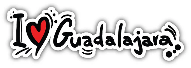 DOPASTICKER I Love Guadalajara Car Sticker Phone Decal Water Bottle ...
