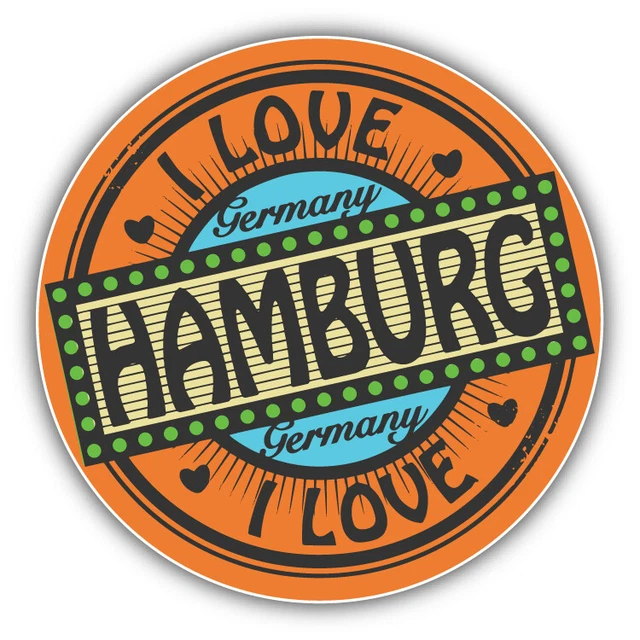 DOPASTICKER I Love Hamburg City Germany Label Car Sticker Phone Decal ...