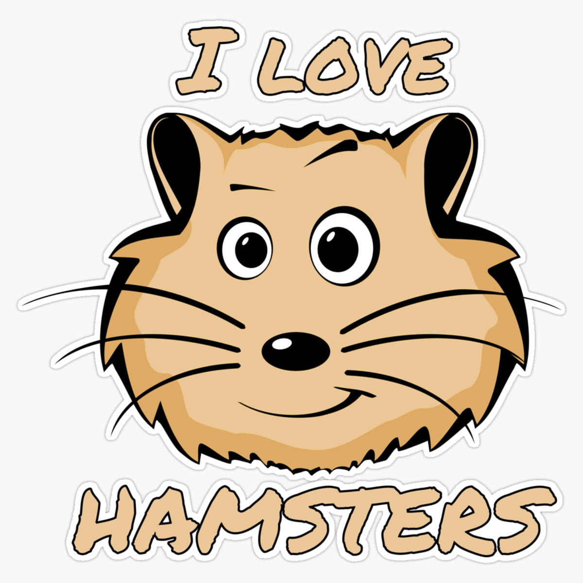 DOPASTICKER I Love Hamsters! World Hamster Day Sticker, Phone Sticker ...
