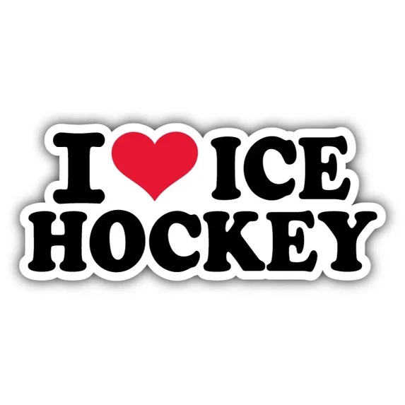 DOPASTICKER I Love Ice Hockey Label Car Bumper Sticker Gift You, Phone ...
