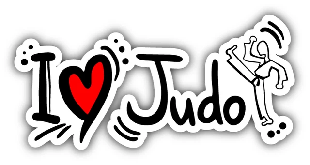 DOPASTICKER I Love Judo Sticker Decal Phone Decal Water Bottle Stickers ...