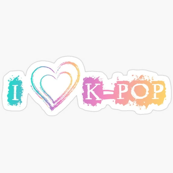 DOPASTICKER I Love K- Pop Sticker Phone Decal Water Bottle Stickers ...