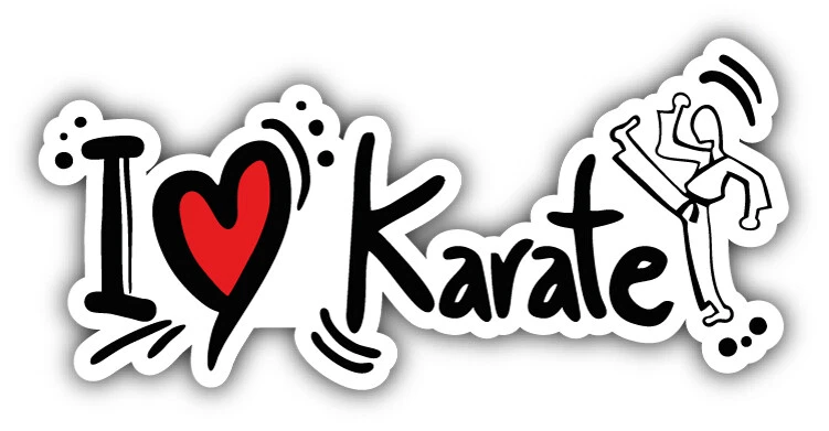 DOPASTICKER I Love Karate Car Bumper Sticker Decal Gift You ...