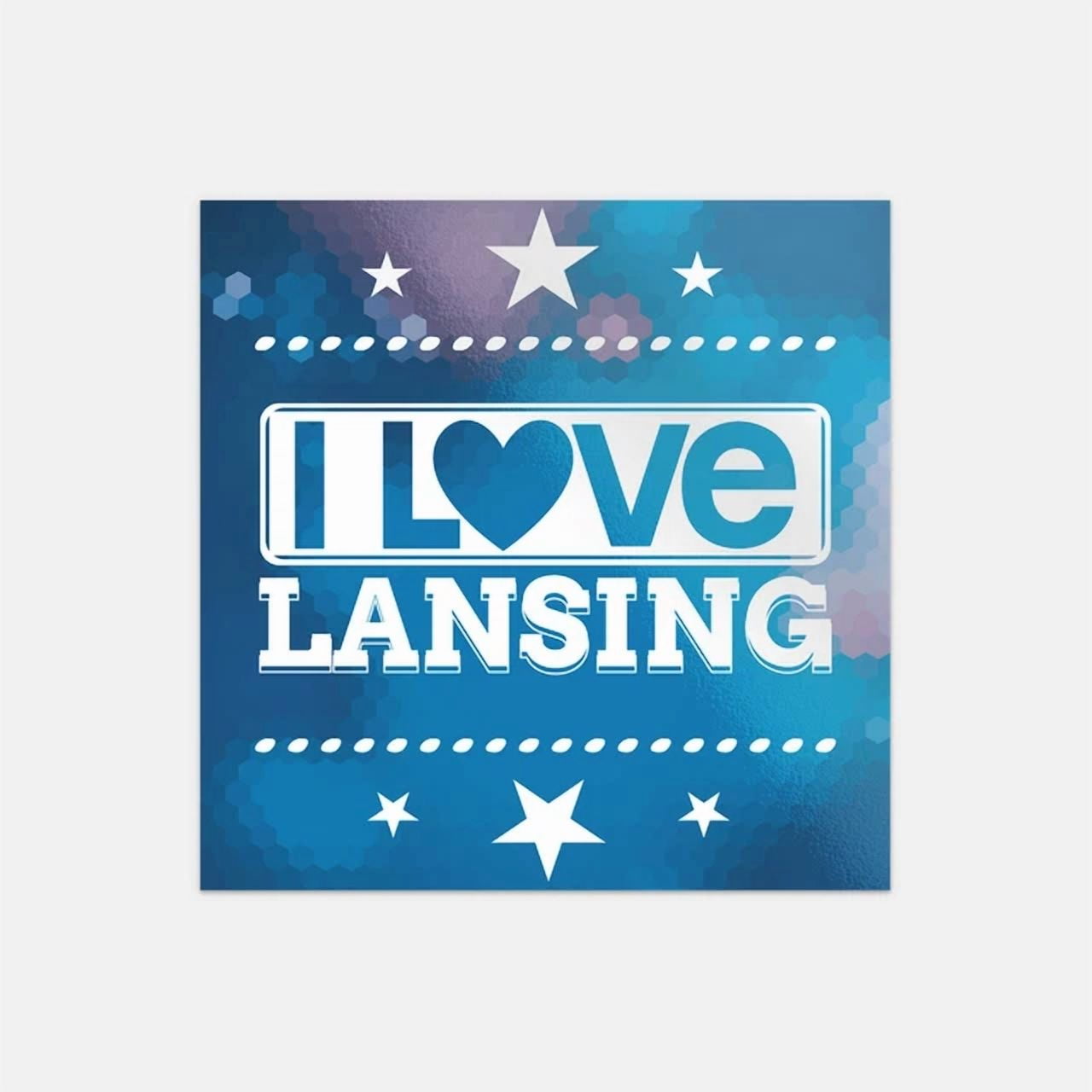 DOPASTICKER I Love Lansing City United States Sticker Phone Water ...