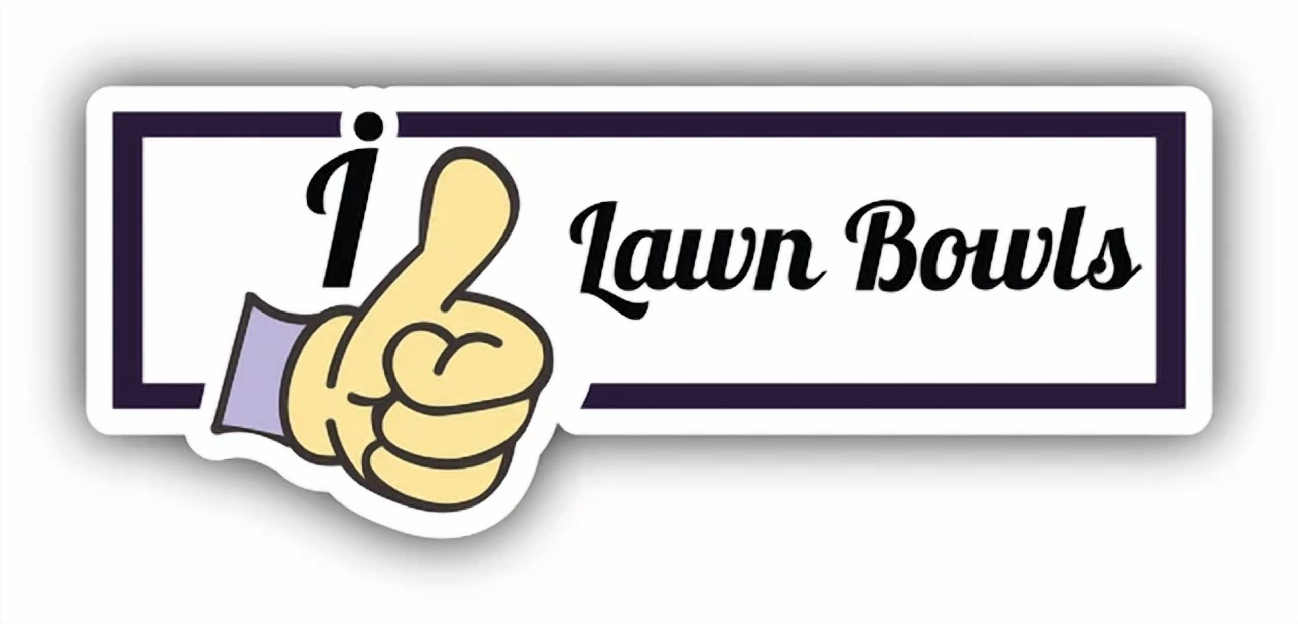 DOPASTICKER I Love Lawn Bowls Thumb Up Sticker Decal Phone Decal Water ...