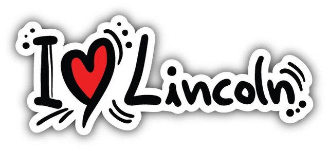 DOPASTICKER I Love Lincoln Car Sticker Phone Decal Water Bottle ...